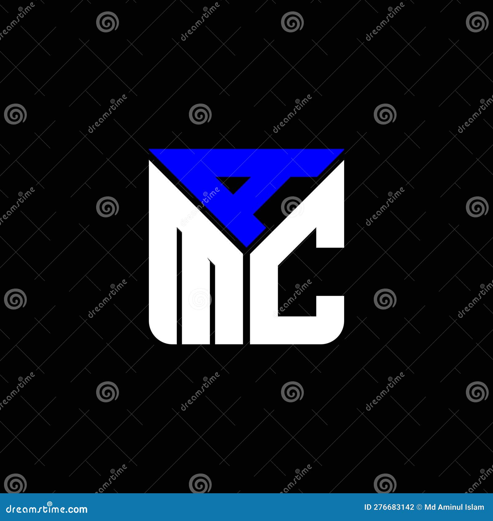AMC Letter Logo Creative Design with Vector Graphic, Stock Vector ...