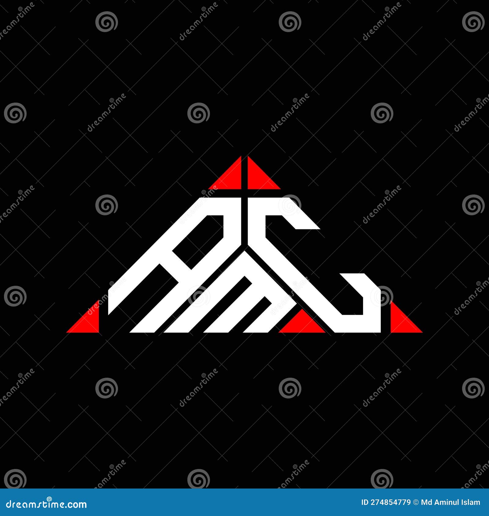 AMC Letter Logo Creative Design with Vector Graphic, Stock Vector ...