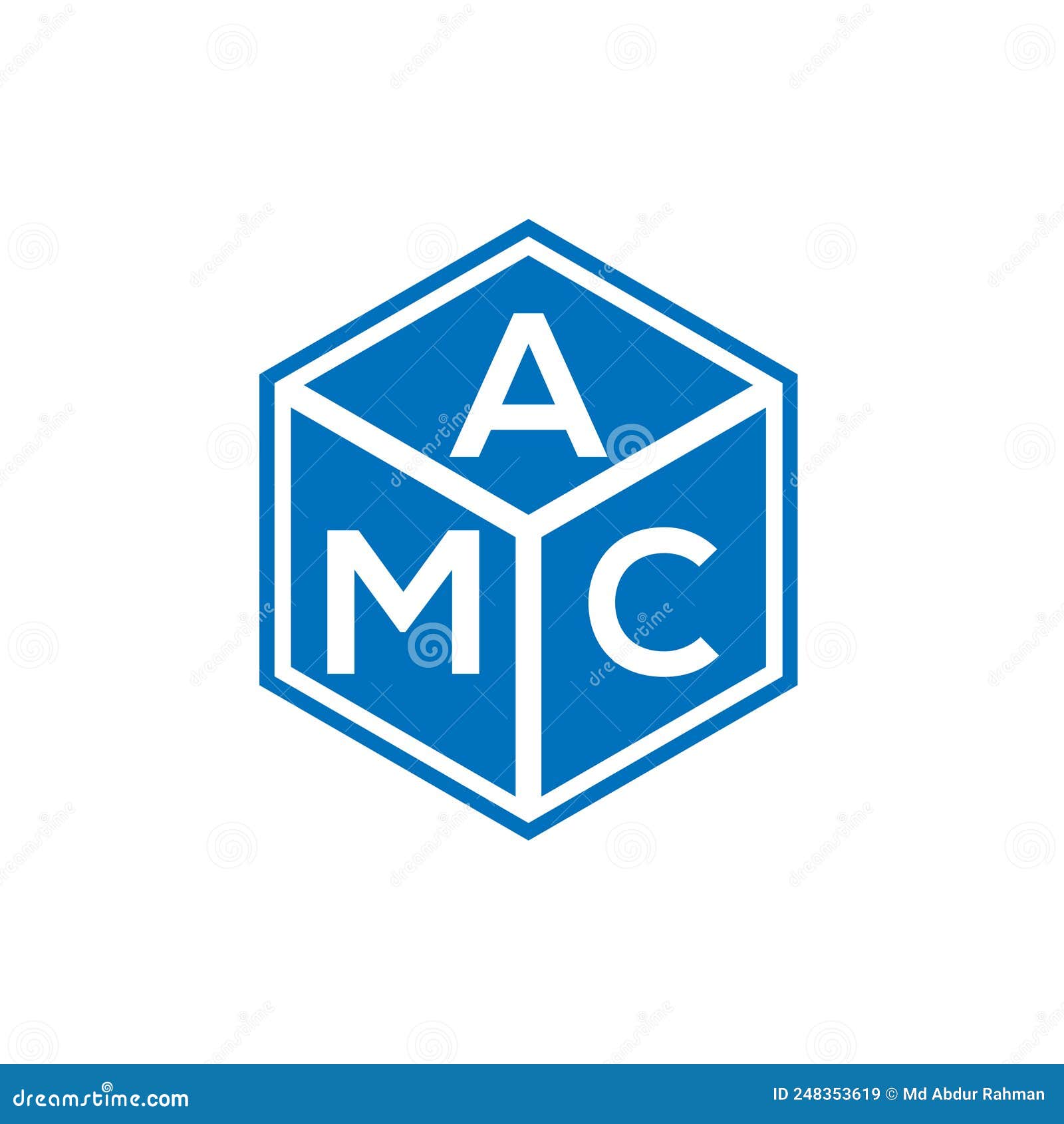 AMC Letter Logo Design on Black Background. AMC Creative Initials ...