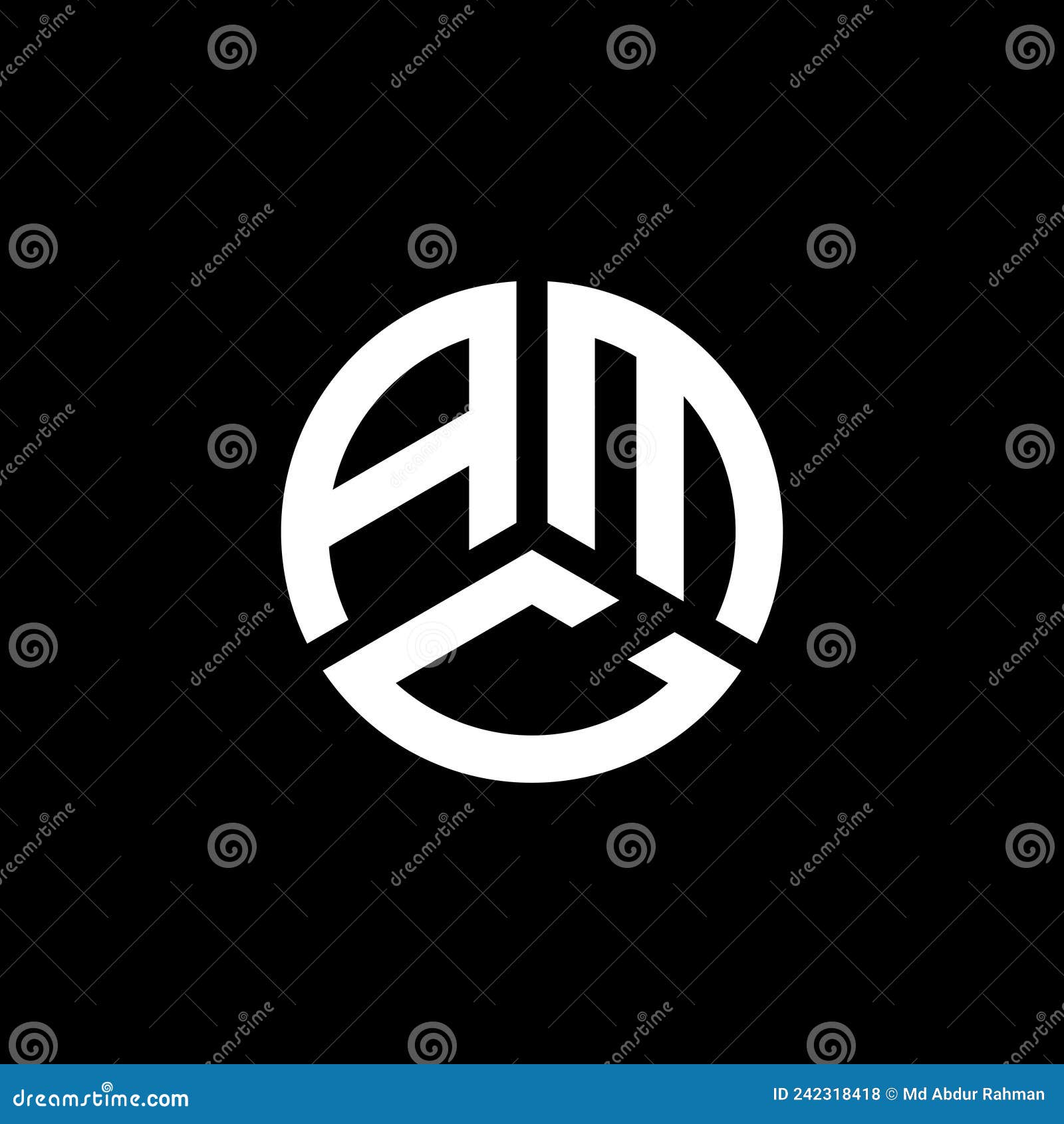 AMC Letter Logo Design On White Background. AMC Creative Initials ...