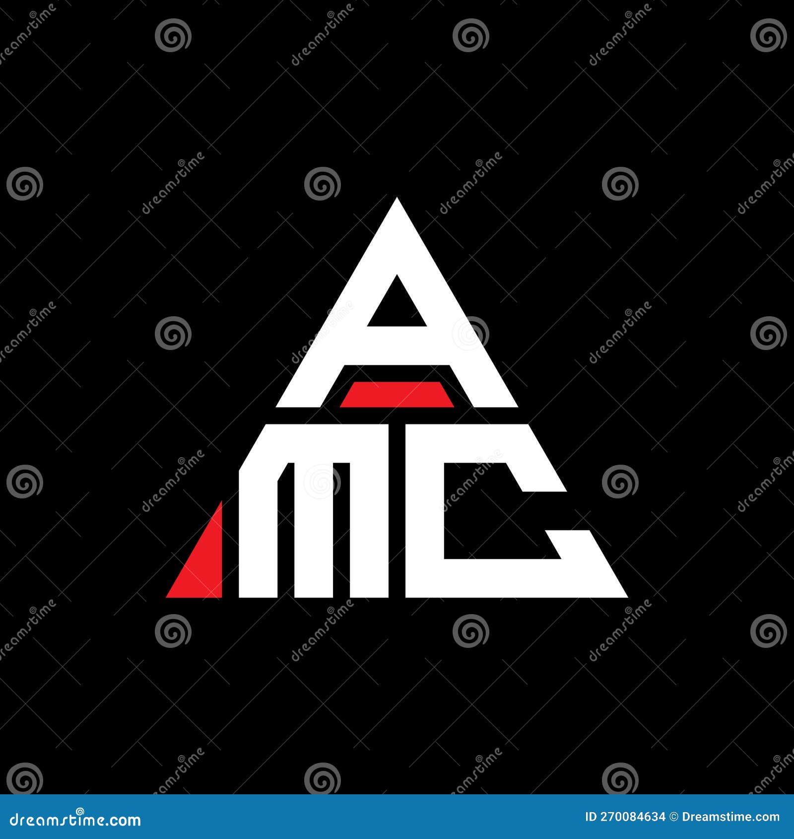 AMC Triangle Letter Logo Design with Triangle Shape. AMC Triangle Logo ...