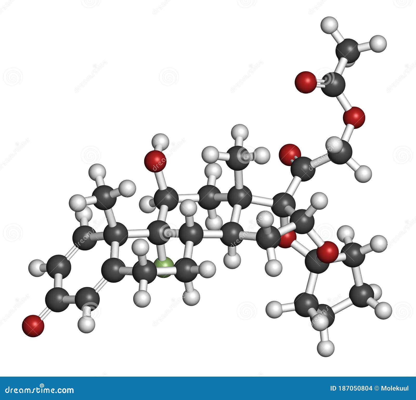 Amcinonide Topical Corticosteroid Drug Molecule. 3D Rendering Stock ...