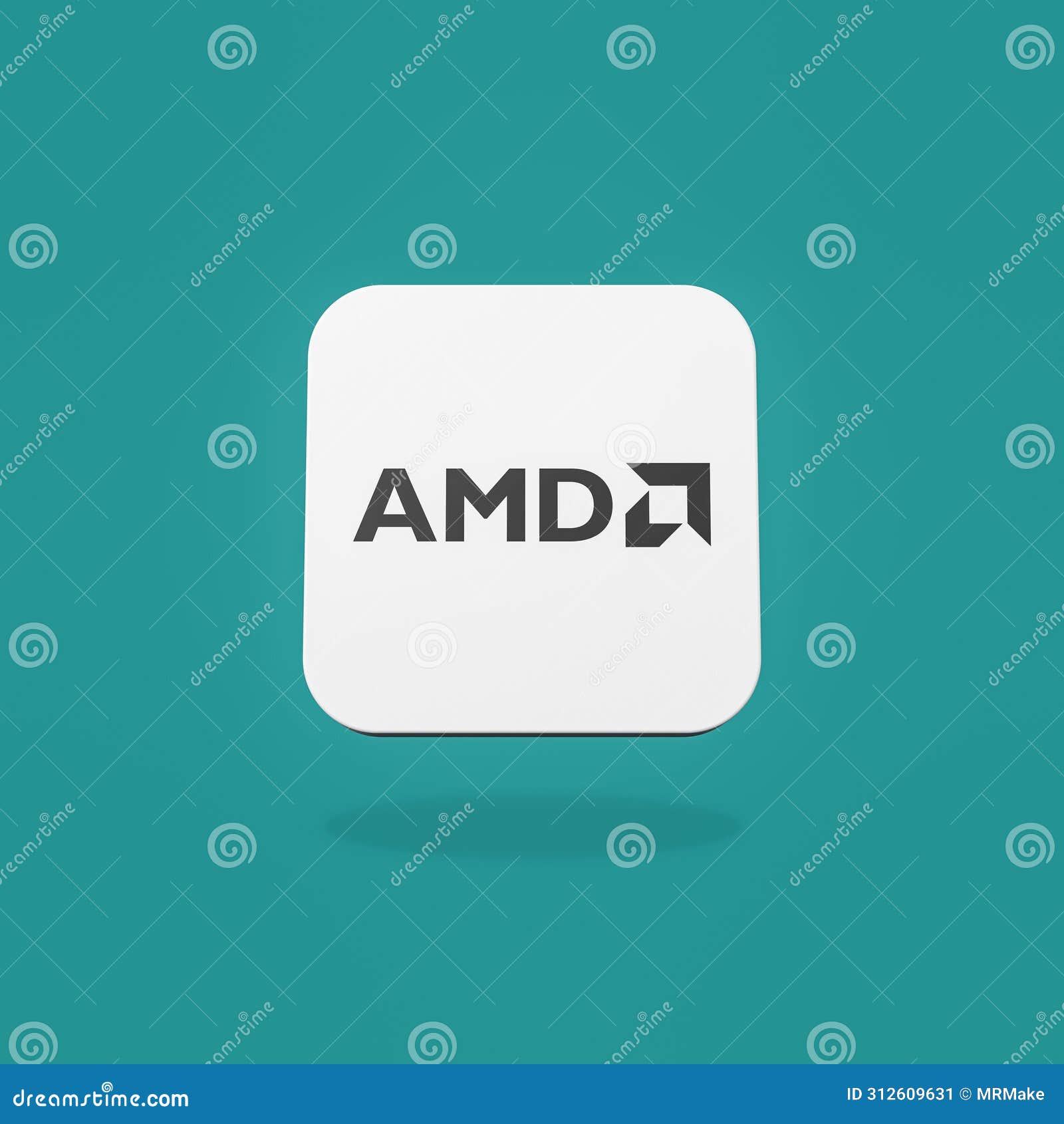 Amd App Icon on Flat Blue Background Editorial Photo - Illustration of ...