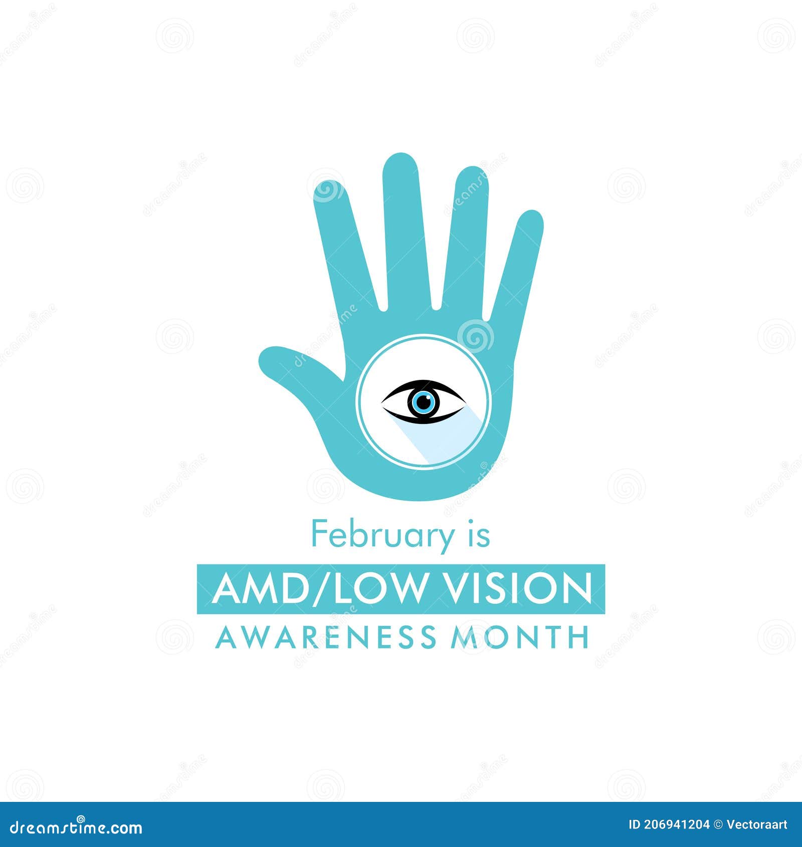 AMD or Low Vision Awareness Month Concept Design Stock Vector ...