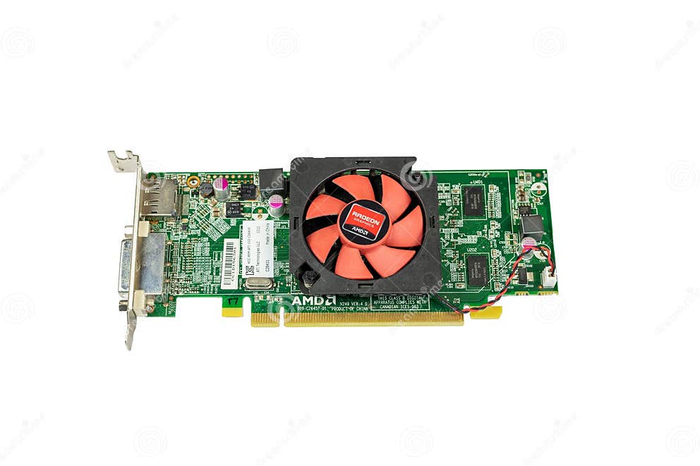 AMD RADEON Computer Graphic Card on White Background Editorial Image ...