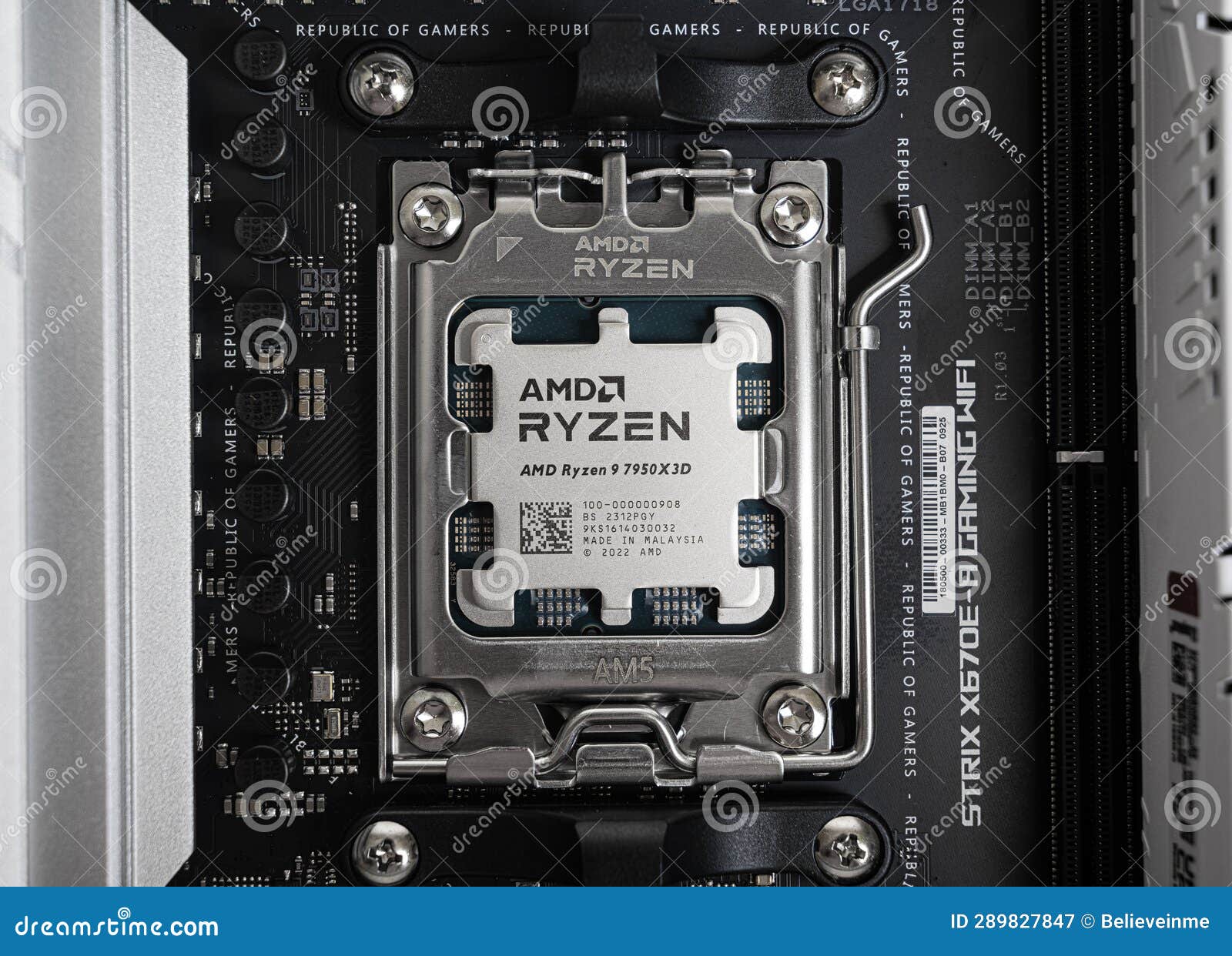 Processor Socket And Ram Memory Slots On A MSI MAG Z490 TOMAHAWK Gaming ...