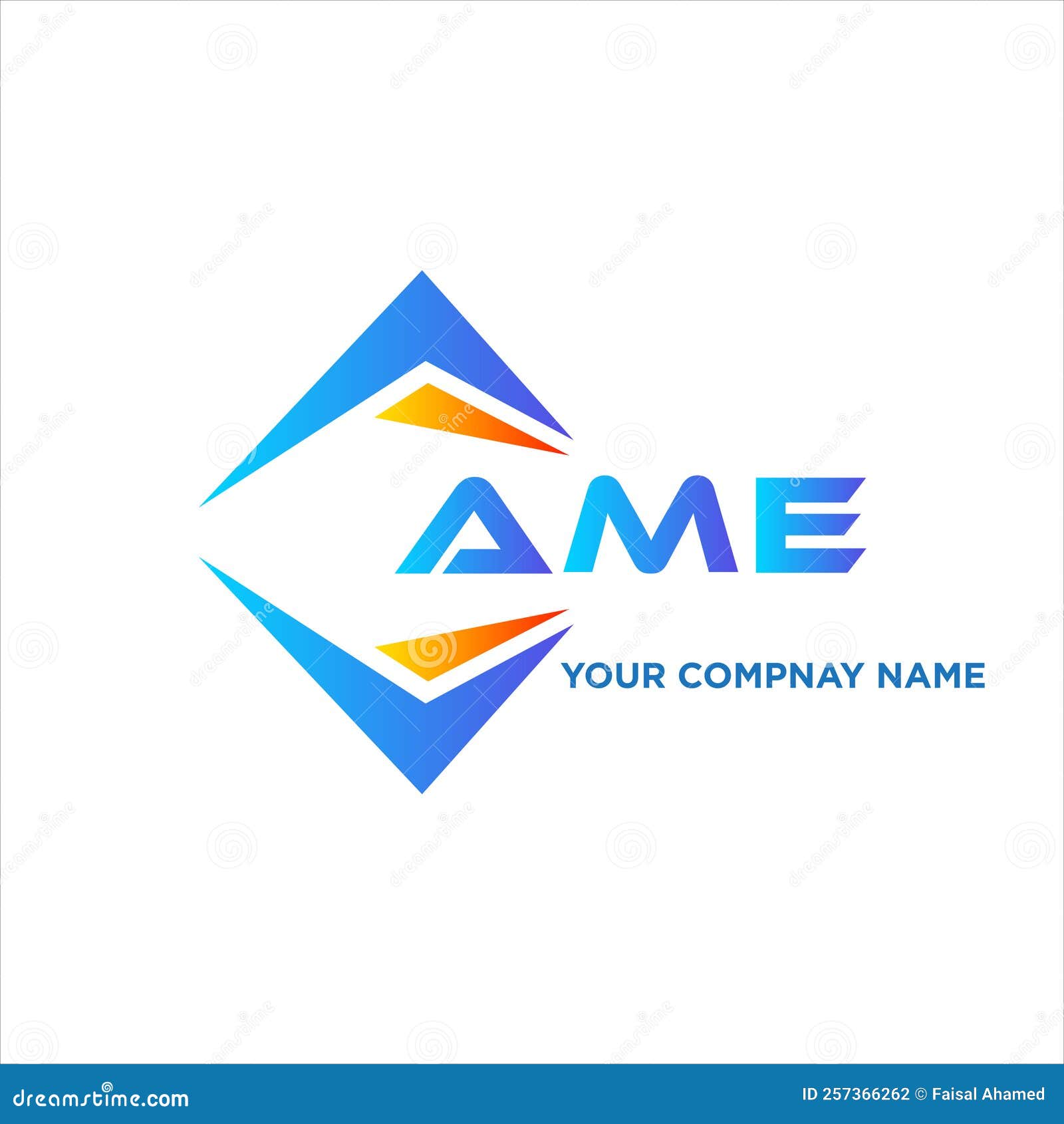 AME Abstract Technology Logo Design on White Background. AME Creative ...