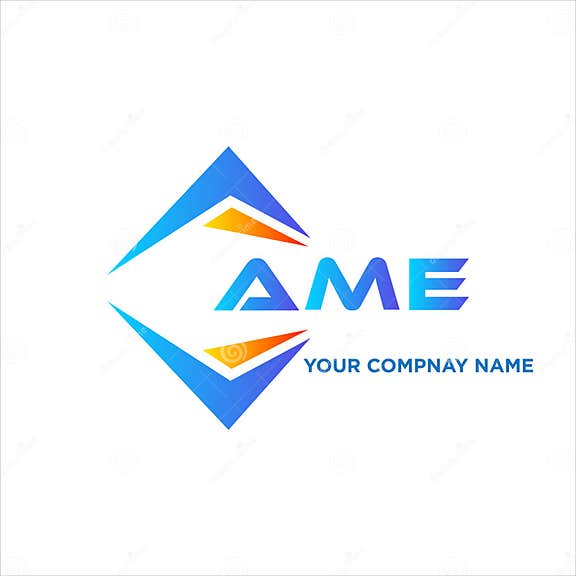 AME Abstract Technology Logo Design on White Background. AME Creative ...
