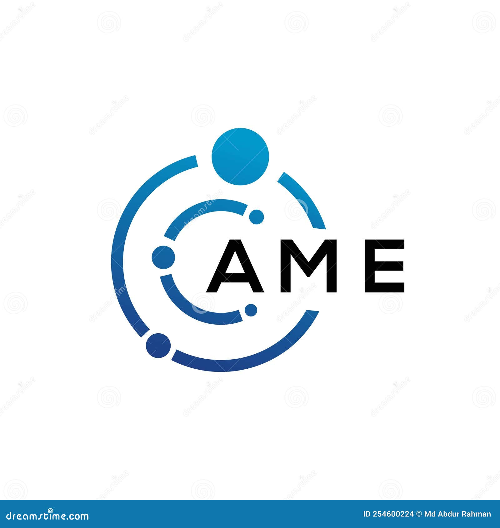 AME Letter Logo Design On Black Background. AME Creative Initials ...