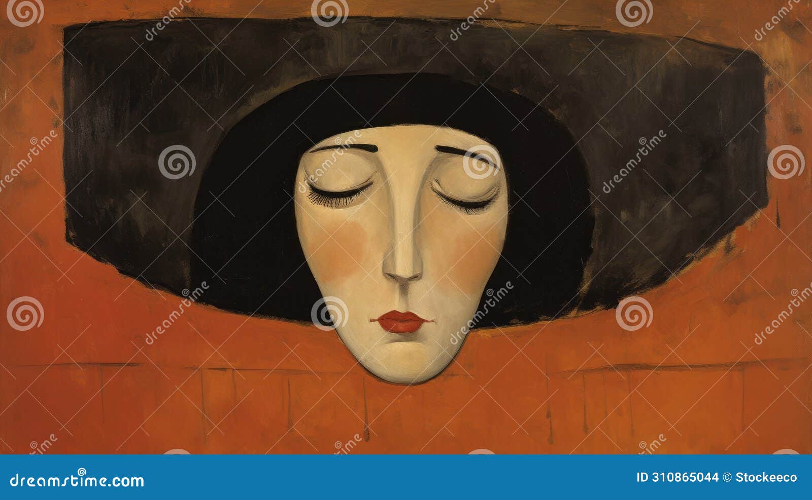 Amedeo Modigliani's Unique Artwork: Upside Down Batik Painting Stock ...