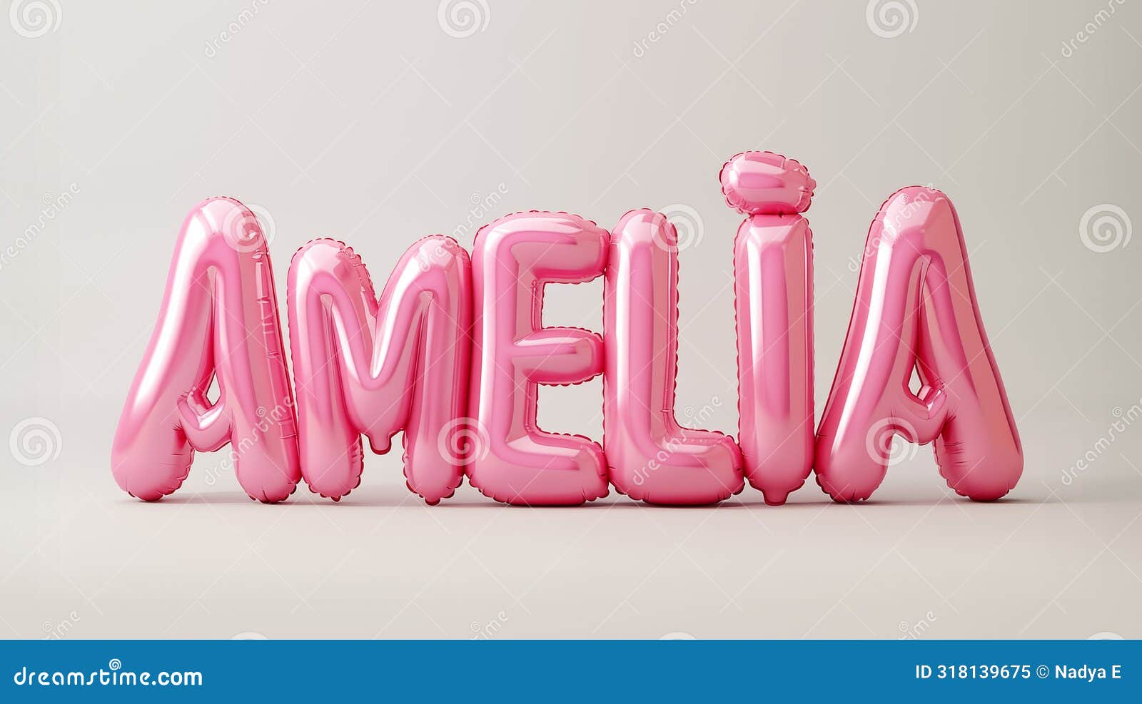 Amelia Name Lettering Tinsels Cartoon Vector | CartoonDealer.com #114602111