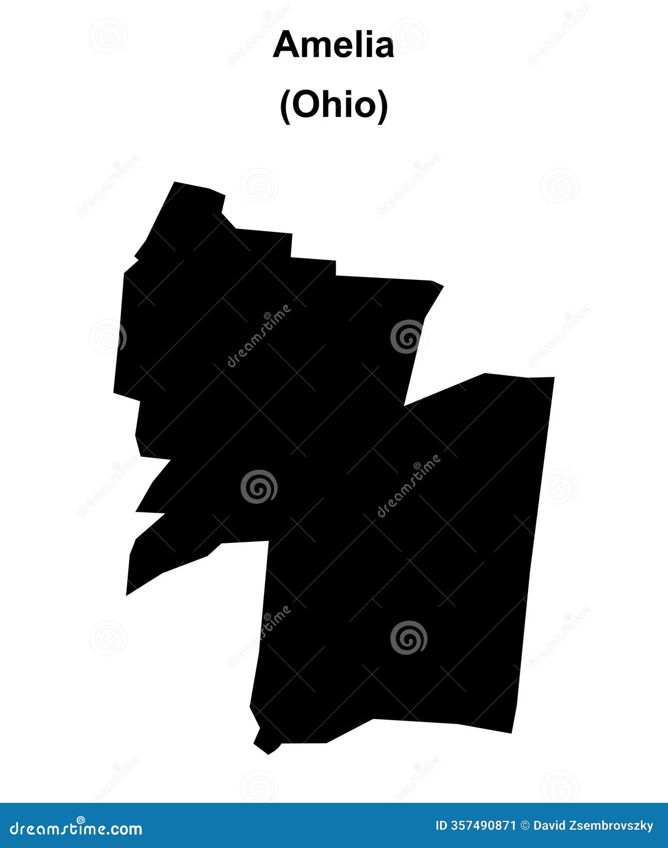 Amelia Outline Map Cartoon Vector | CartoonDealer.com #357490871