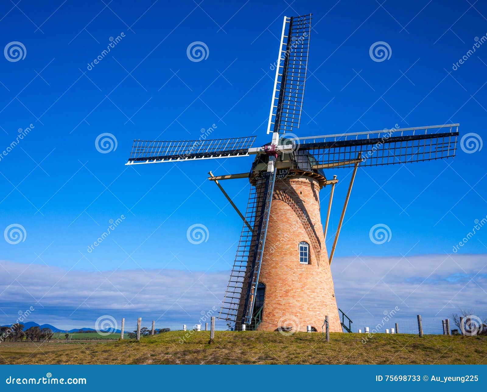 Amelup Lily Dutch Windmill in Australia Stock Image - Image of blades ...