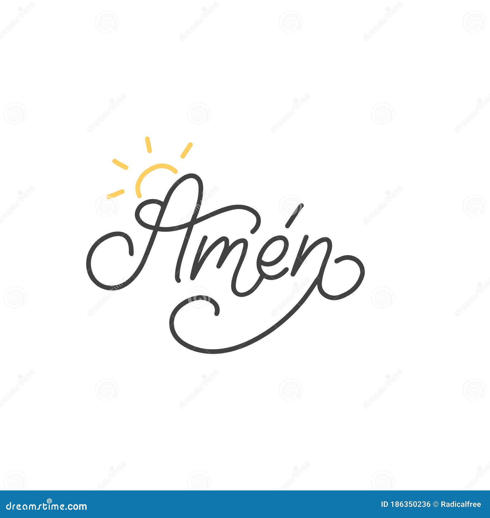 Amen Hand Lettering, Spanish Translation of Let it Be so Phrase ...