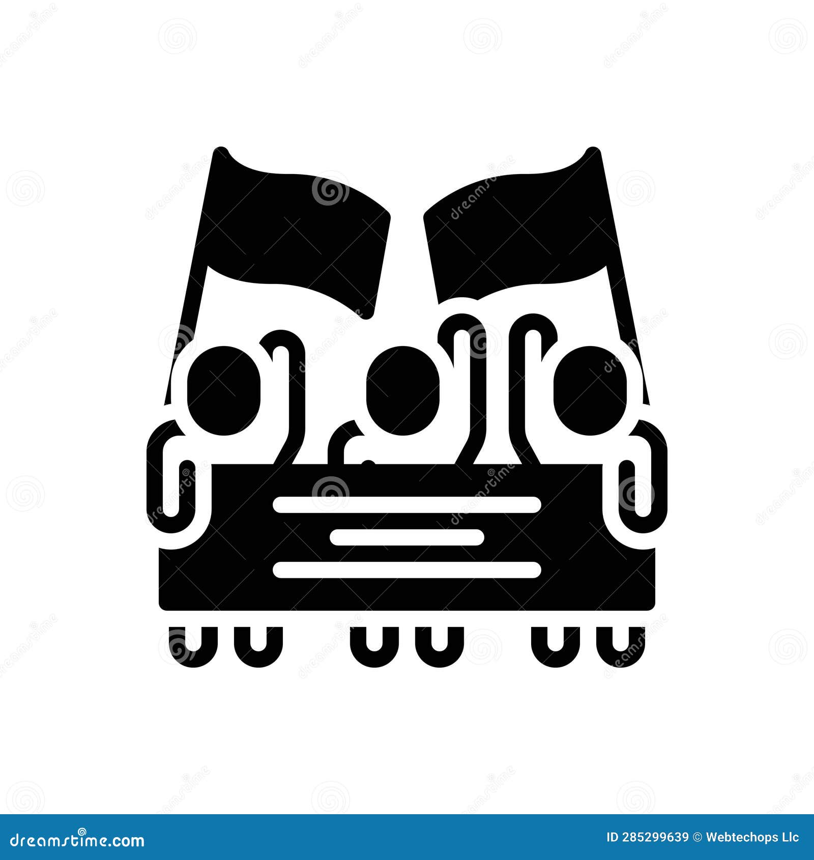 Black Solid Icon for Amendments, Flags and Stage Stock Vector ...