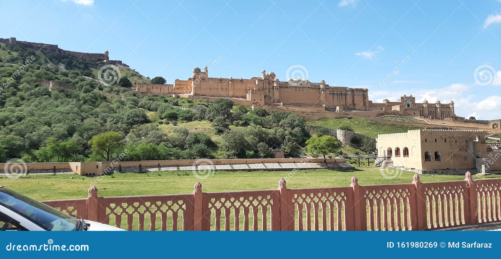 Amer fort front view stock image. Image of amer, architecture - 161980269