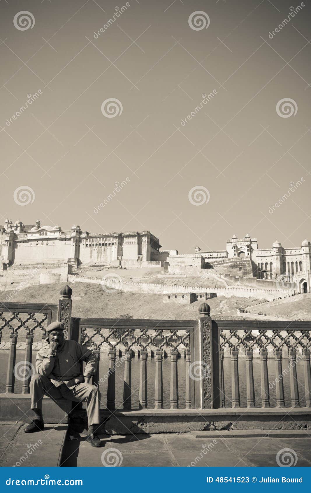 Amer Fort and Man of Jaipur, India Editorial Stock Photo - Image of ...