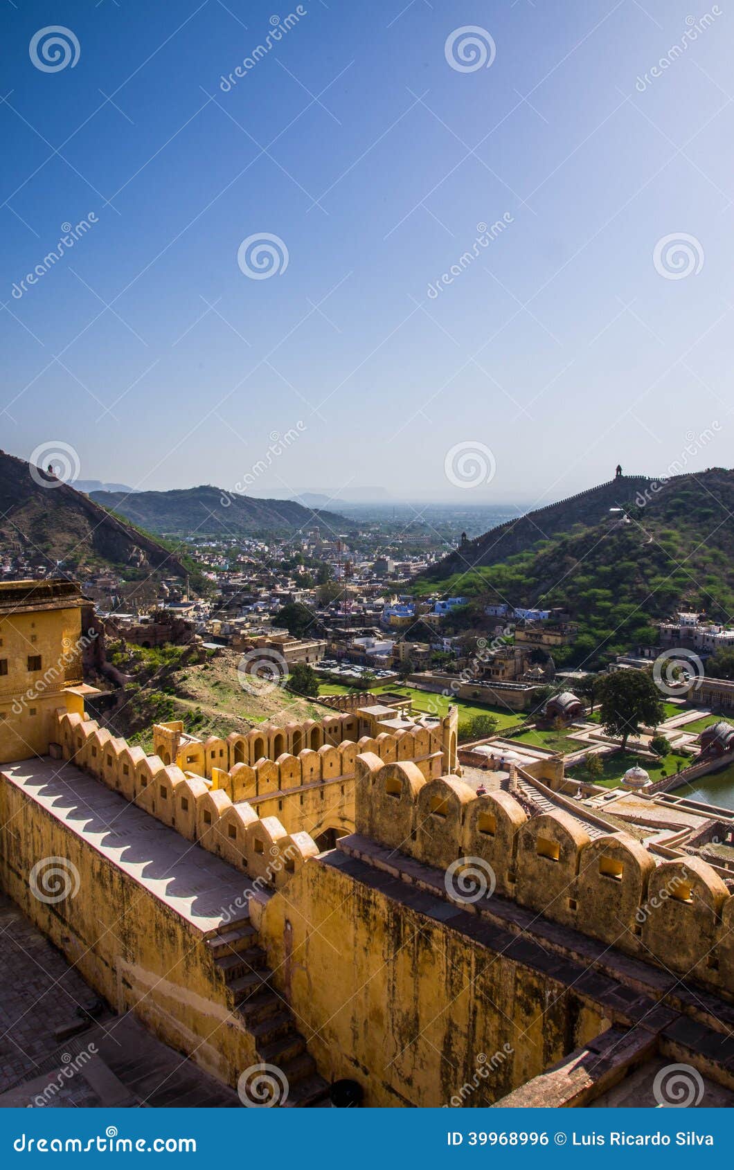 Amer Palace Perto De Jaipur, Rajasthan Foto de Stock - Imagem de ...