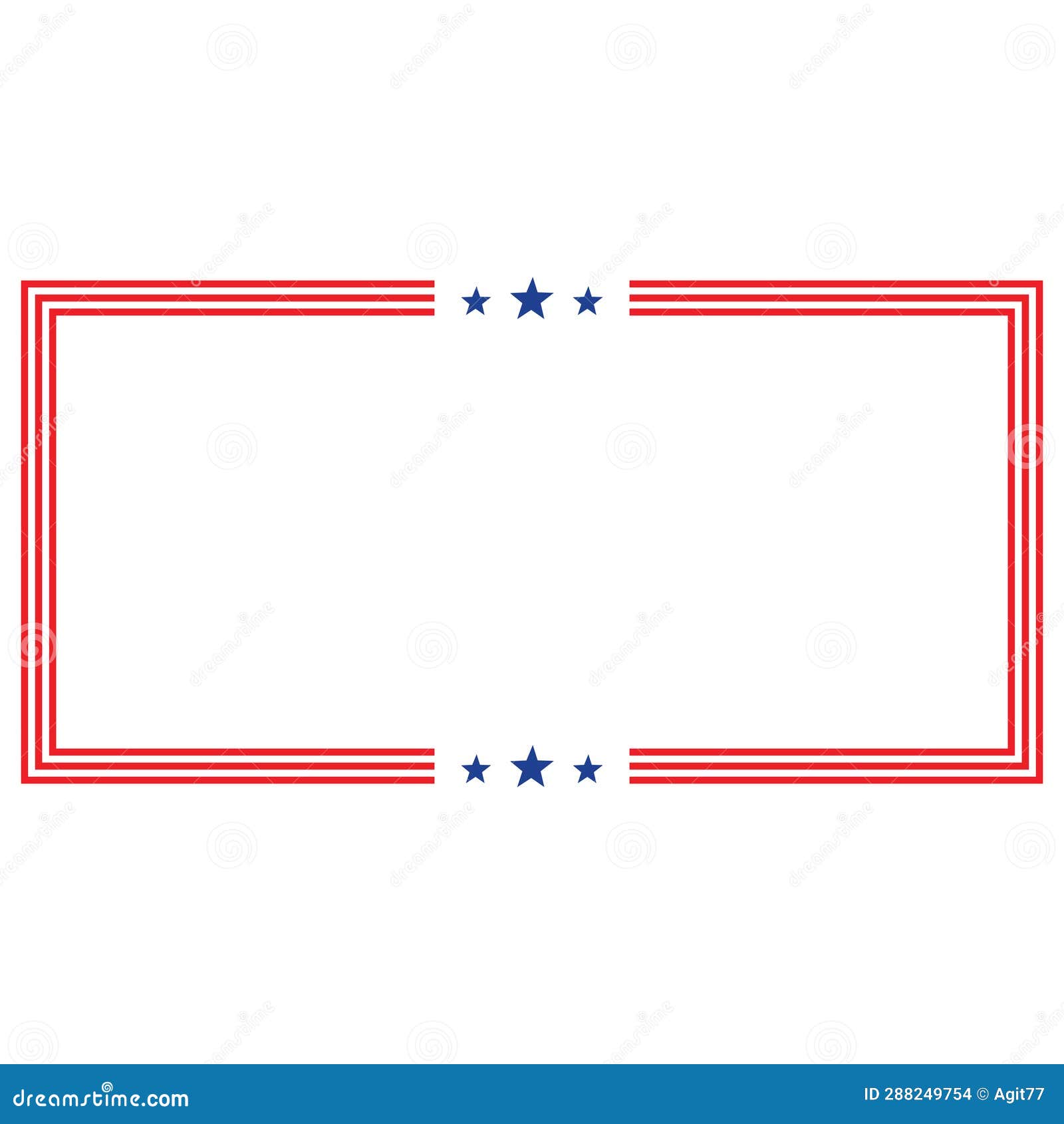 America American Flag Square Frame Banner Badge Design Vector Template ...