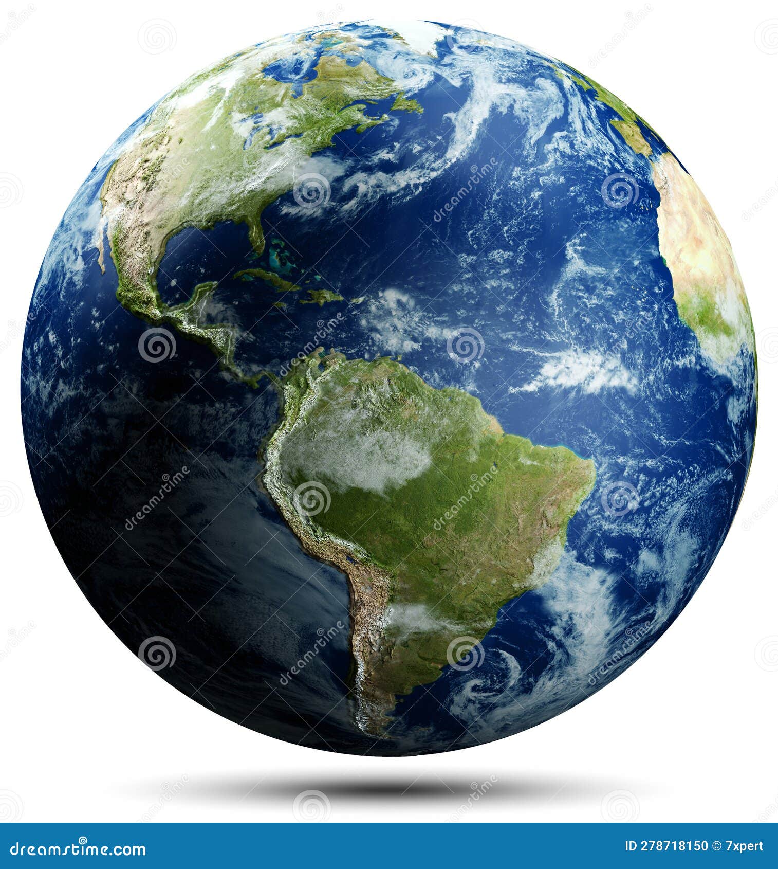 America, Atlantic - Planet Earth Stock Illustration - Illustration of ...