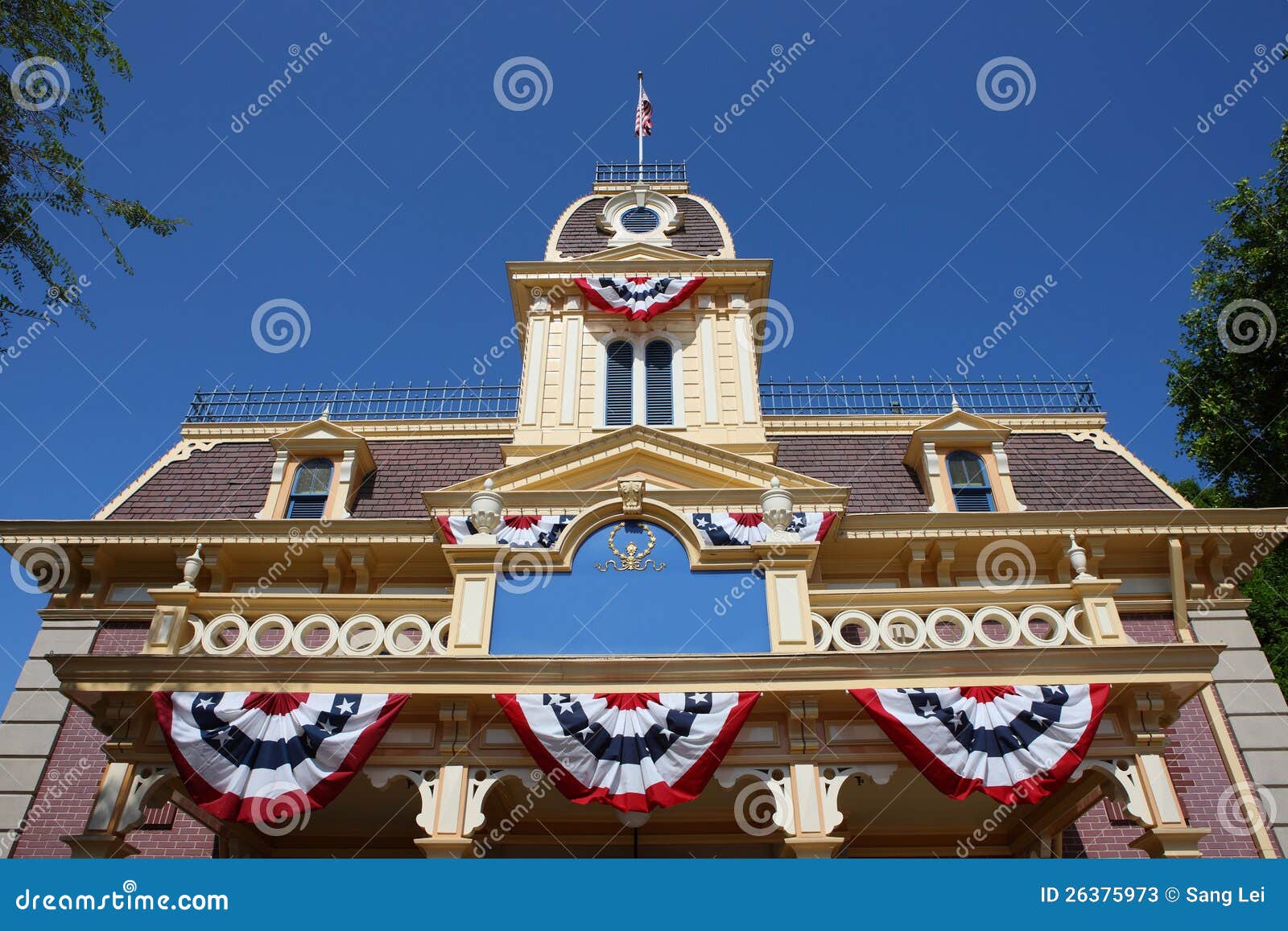 America Buildings in Disneyland Editorial Stock Photo - Image of ...