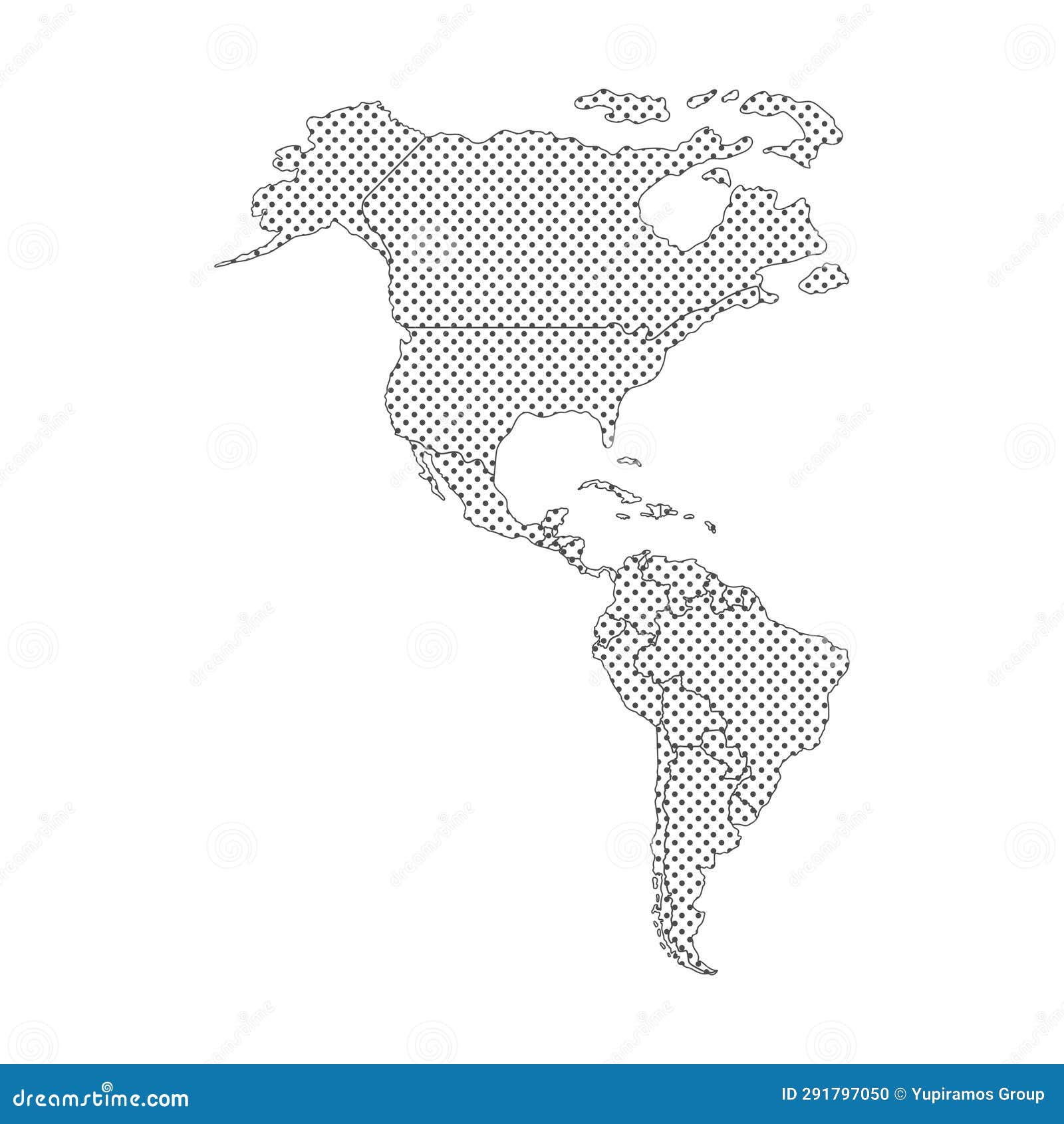 America colorless map stock illustration. Illustration of political ...