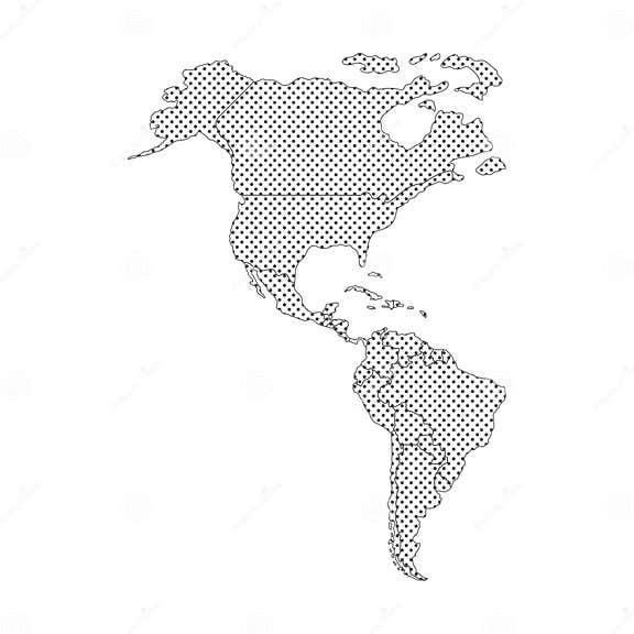 America colorless map stock illustration. Illustration of political ...