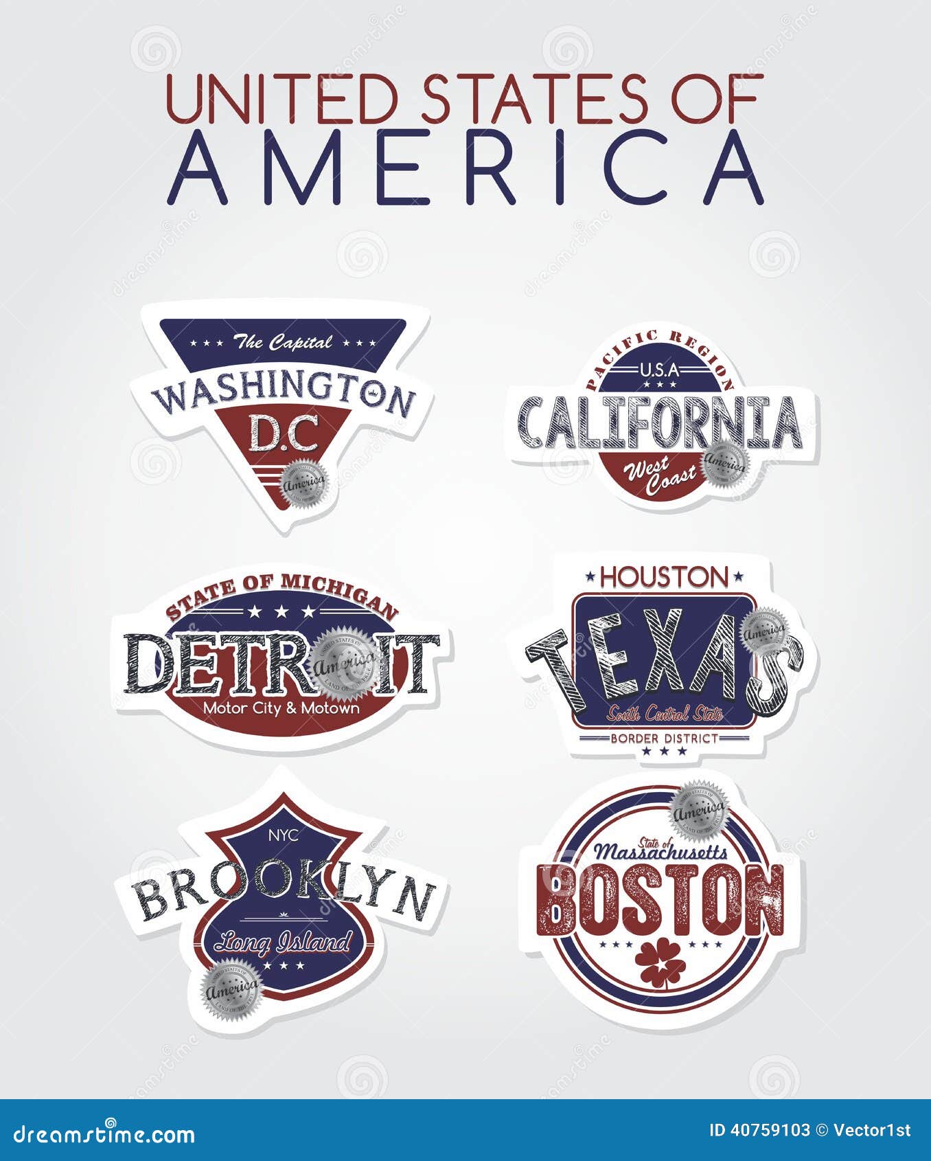 America Emblem Vector Illustration | CartoonDealer.com #46976700