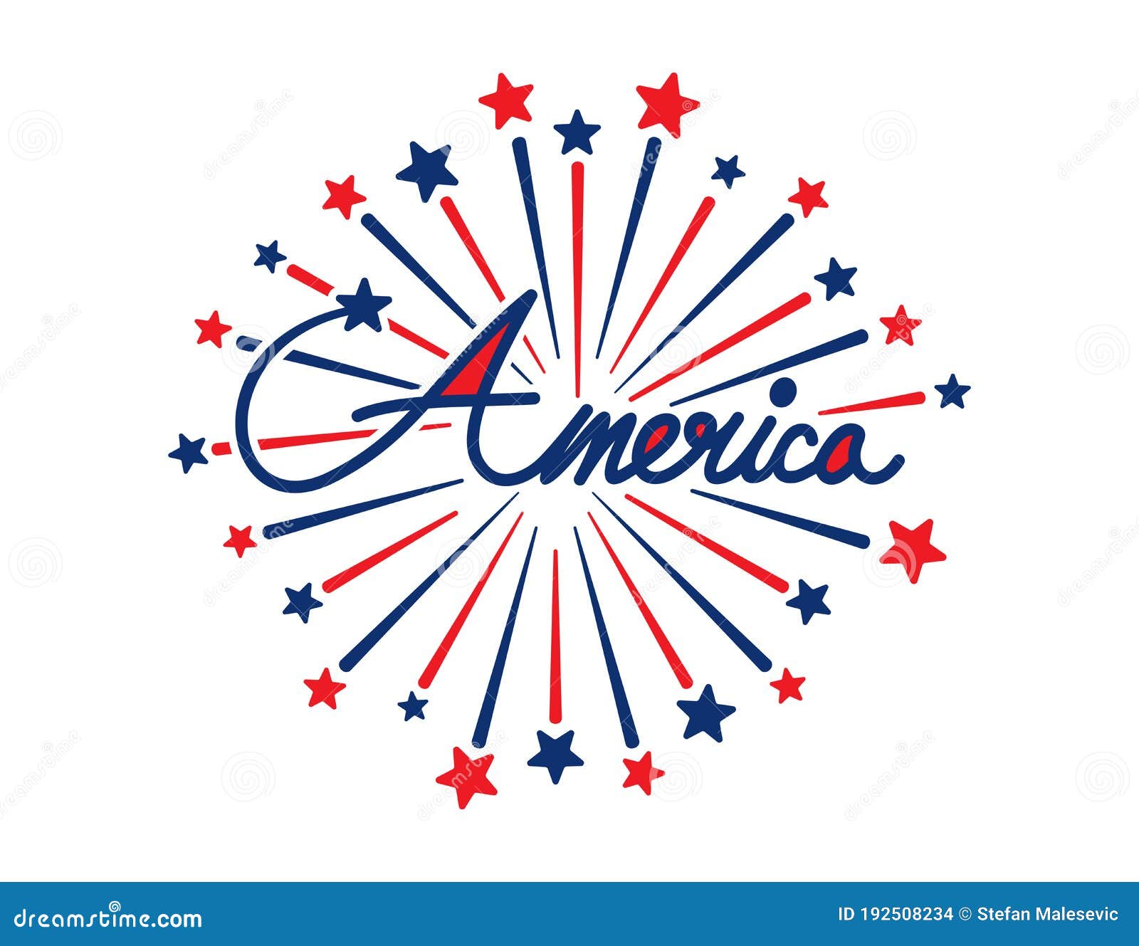 America firework stock vector. Illustration of festive - 192508234