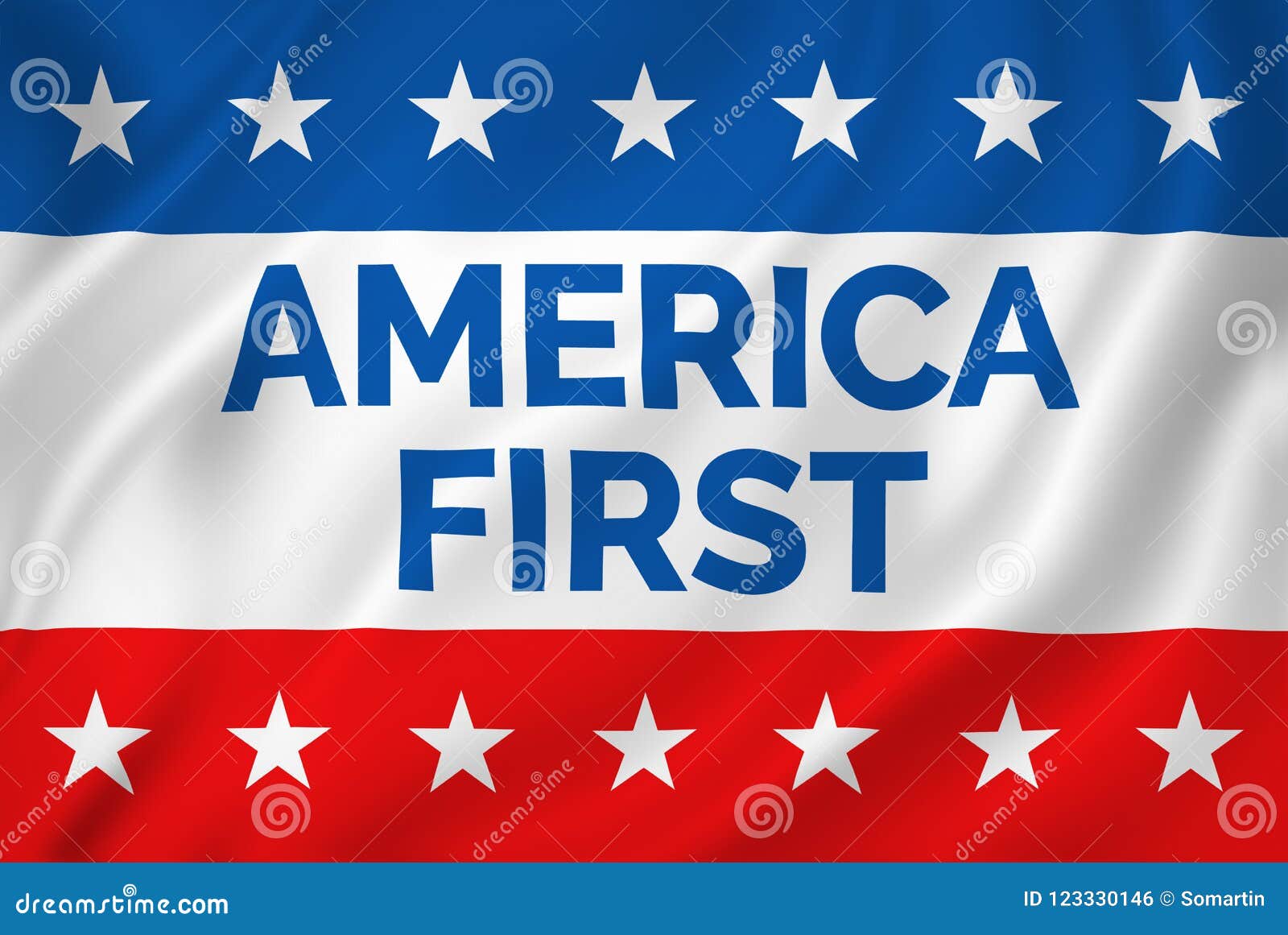 America First Banner stock illustration. Illustration of cloth - 123330146