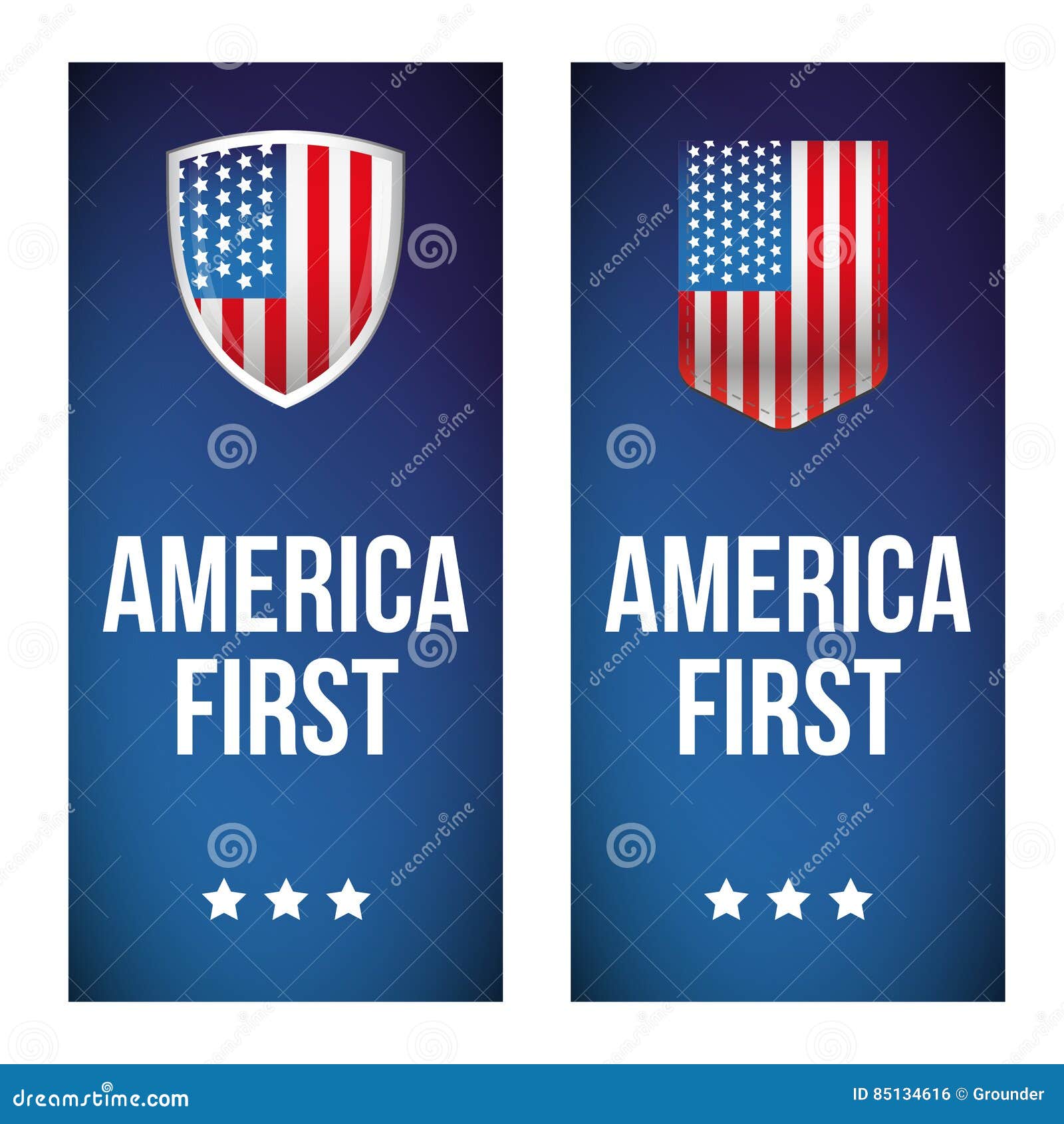 America First Concept Flying Flag Arrows Stock Illustration ...