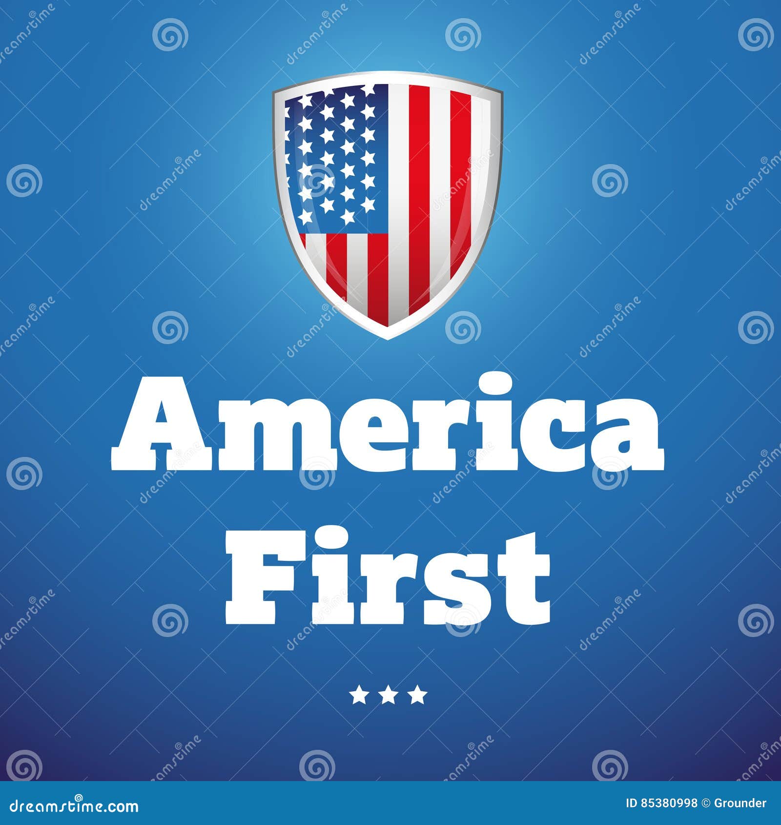 America First Concept Flying Flag Arrows Stock Illustration ...