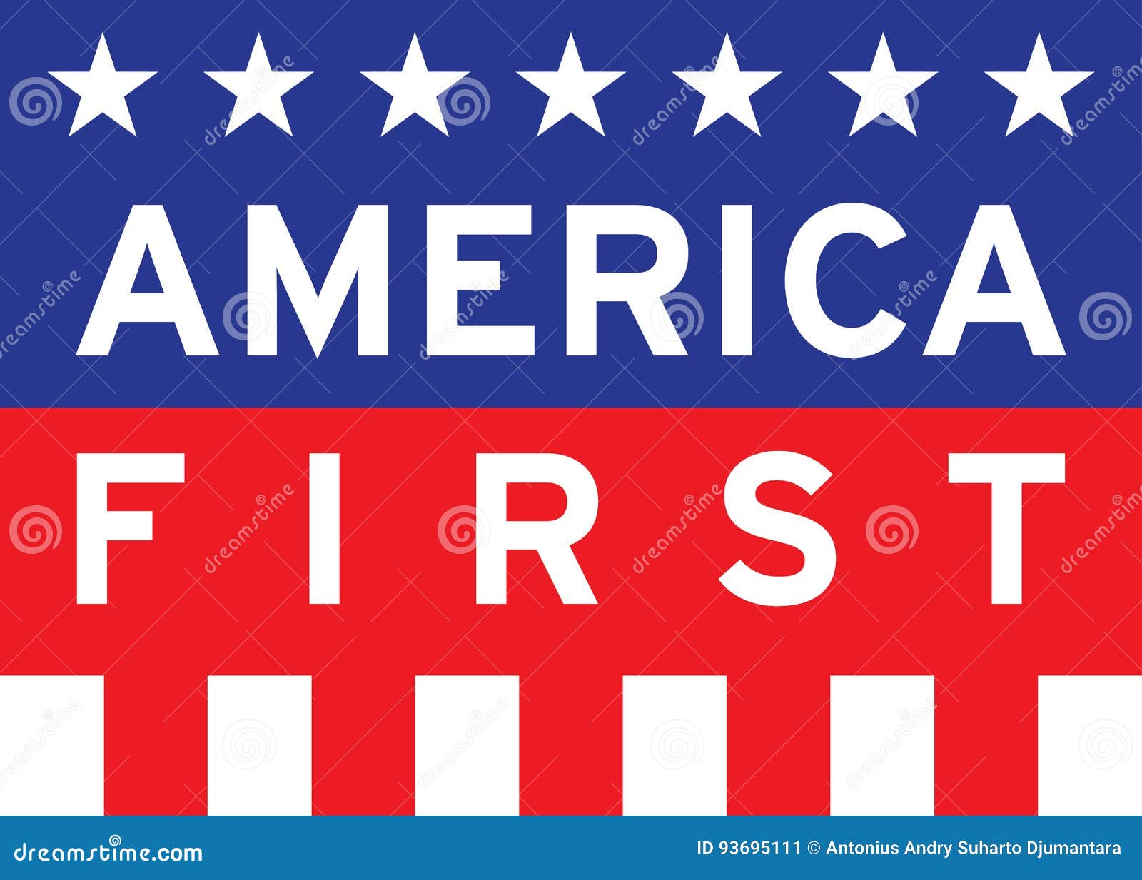 America First stock vector. Illustration of campaign - 93695111