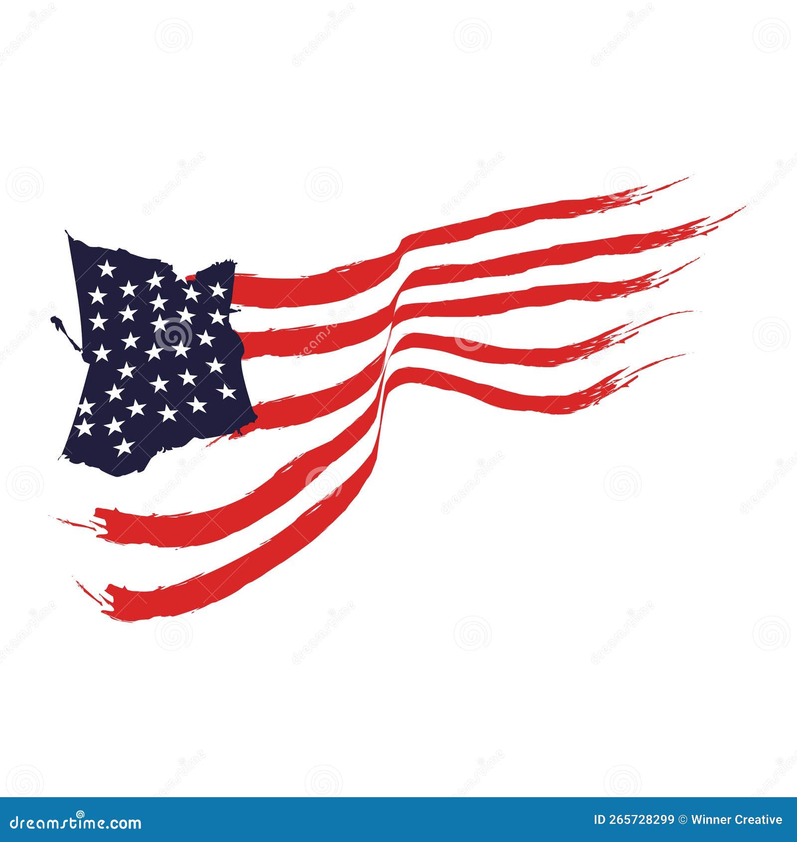 America Wave Flag Illustration Vector Stock Vector - Illustration of ...
