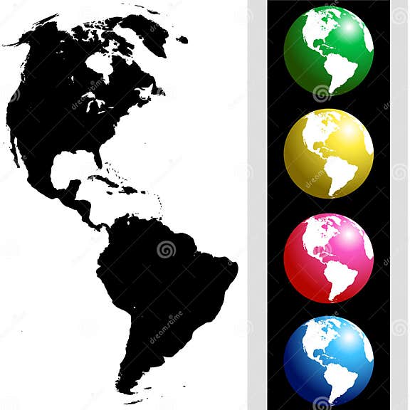 America globe kit stock vector. Illustration of continents - 2560447