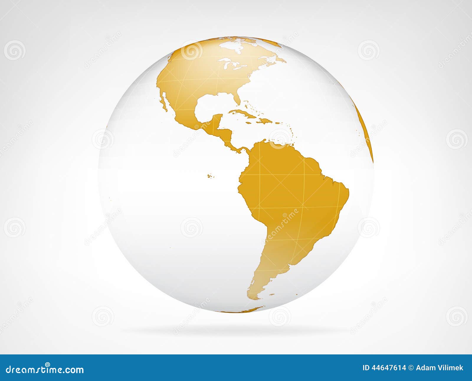 America 3d Golden Map Stock Photography | CartoonDealer.com #11160770