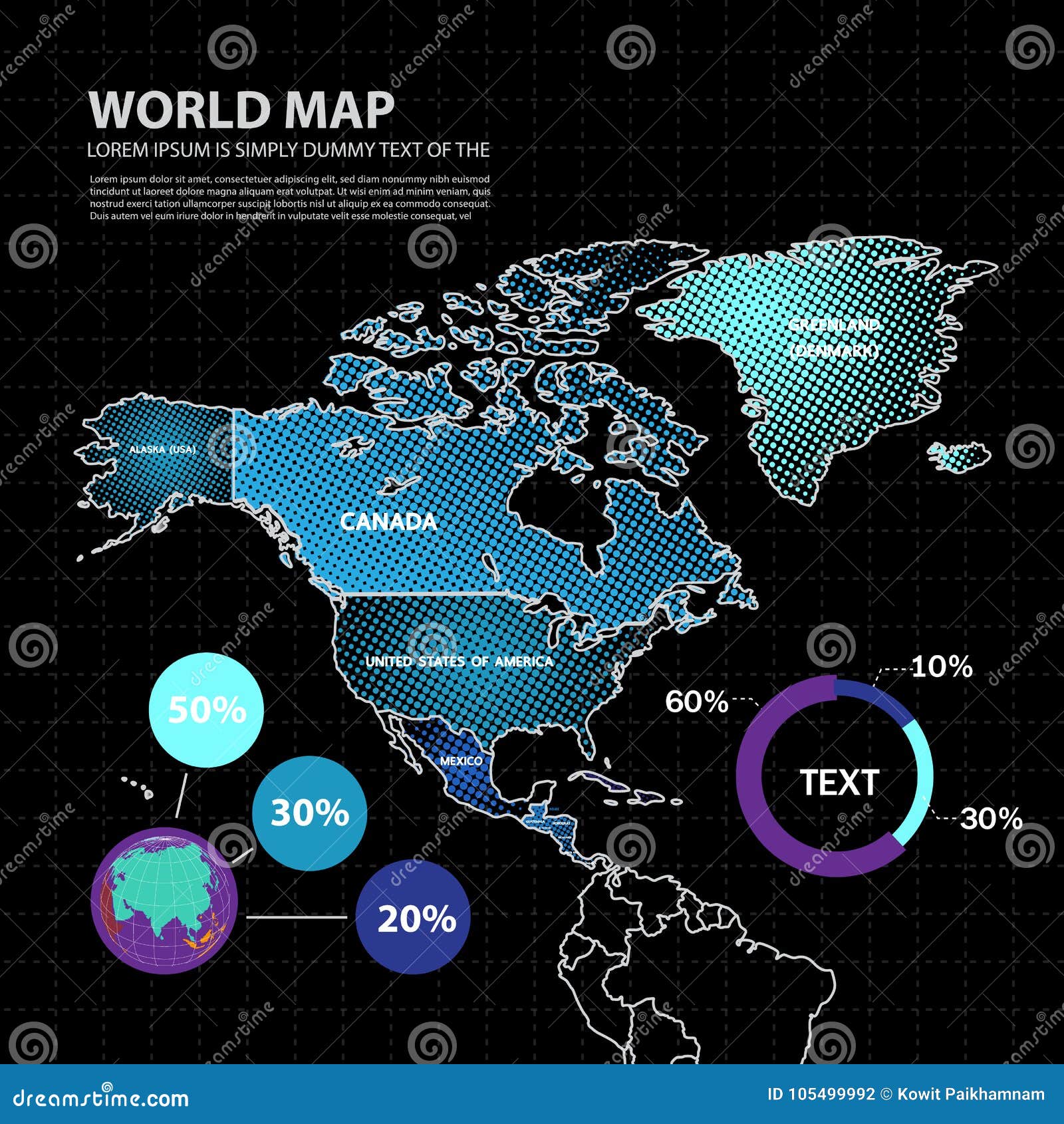 America Map Design Vector Illustration Stock Vector - Illustration of ...
