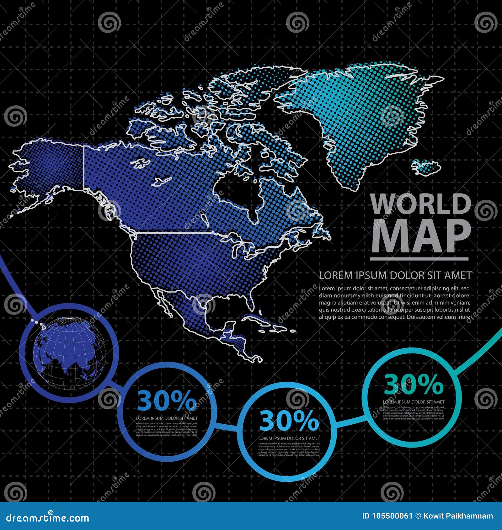 America Map Design Vector Illustration Stock Vector - Illustration of ...