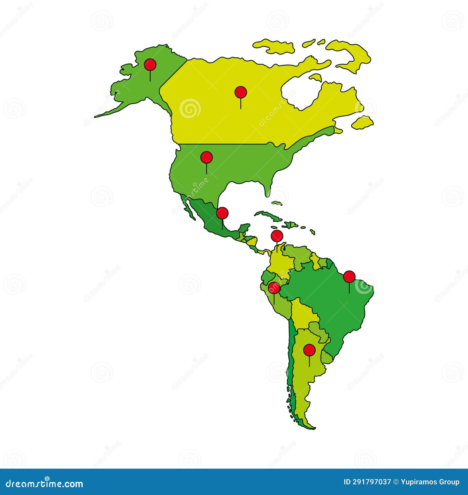 America map design stock vector. Illustration of land - 291797037