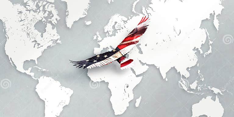 America, patriotic eagle stock illustration. Illustration of states ...