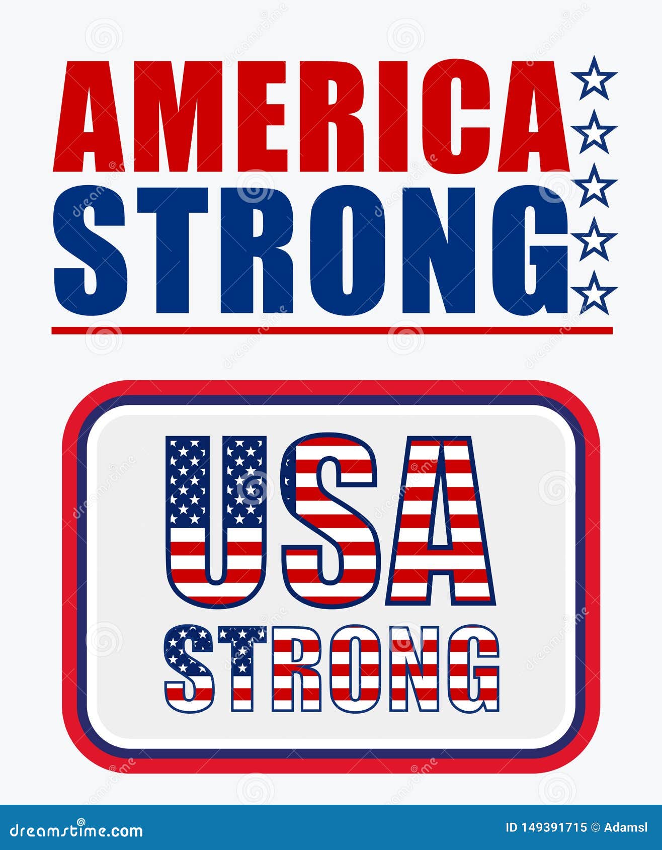 America Strong USA Strong Banners Stock Vector - Illustration of badge ...