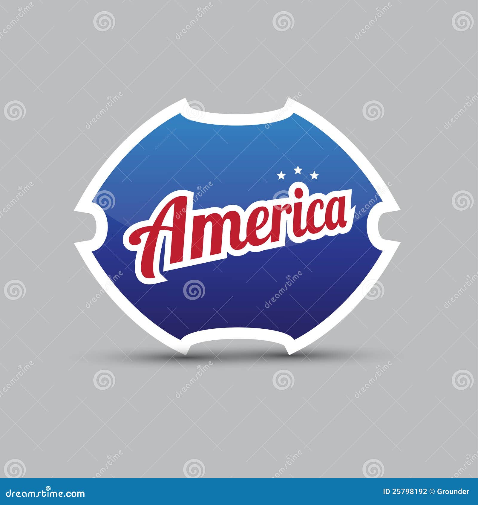 America Symbol - Blue Shield Stock Illustration - Illustration of ...