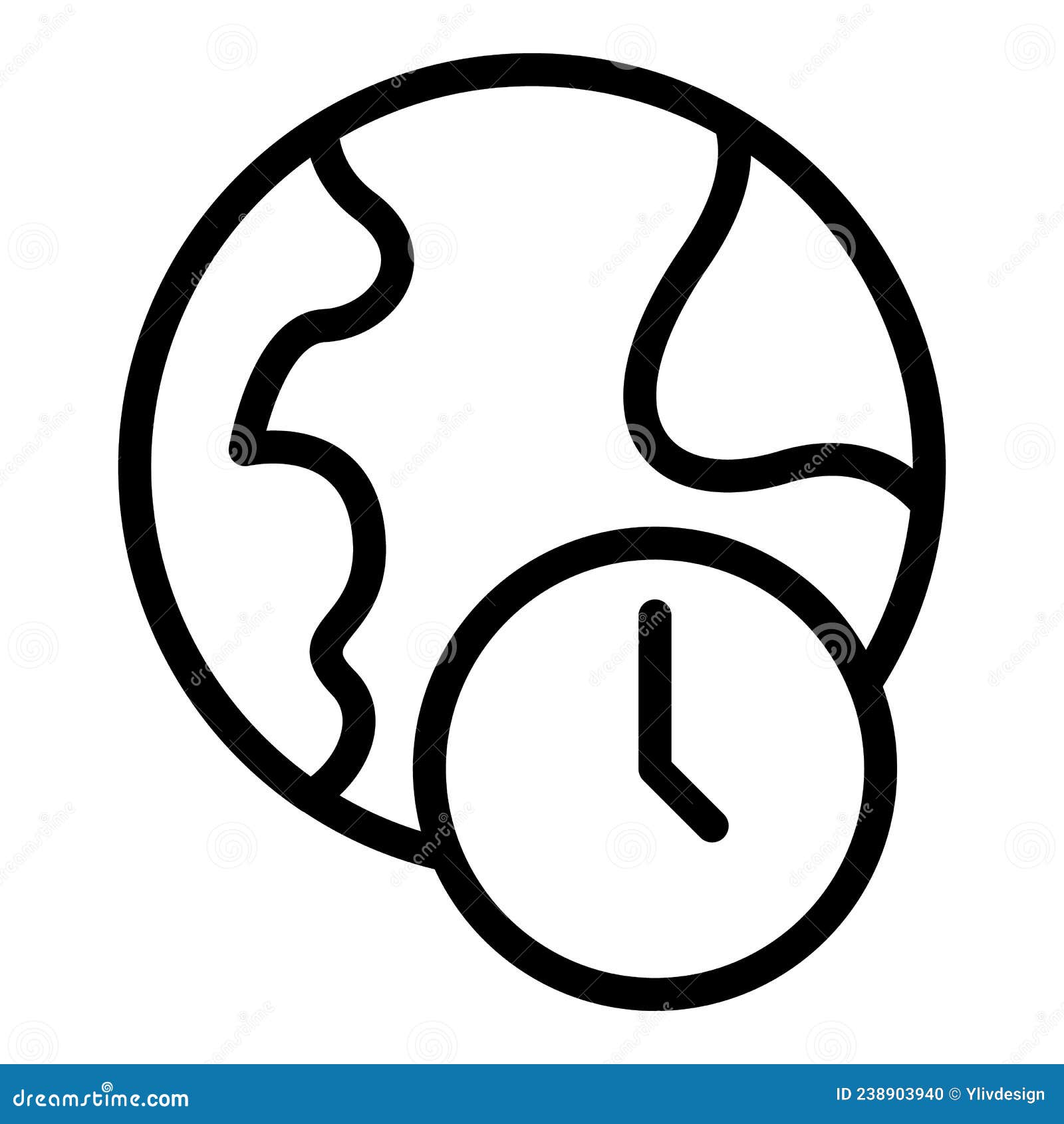 America Timezone Icon Outline Vector. Time Zone Stock Vector ...