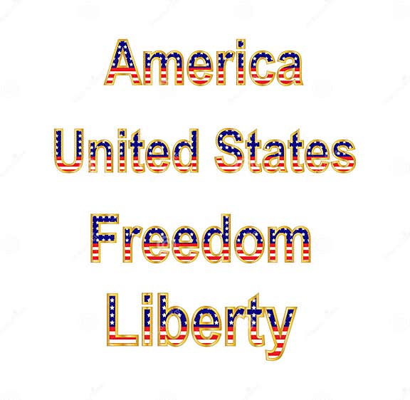 America Words stock illustration. Illustration of decorative - 24424301