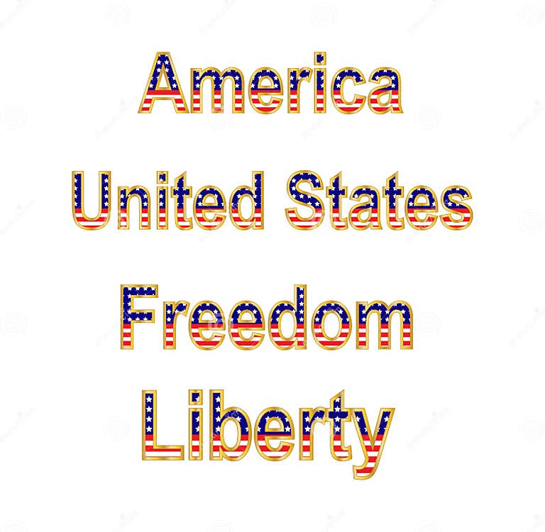 America Words stock illustration. Illustration of decorative - 24424301