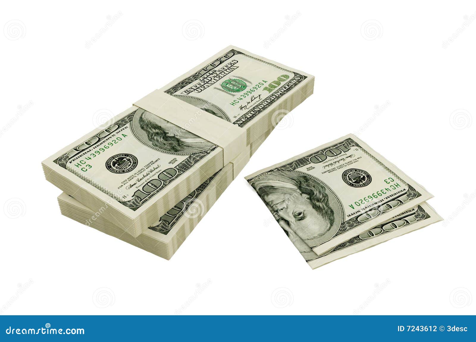 American 100 dollars stock photo. Image of american, green - 7243612