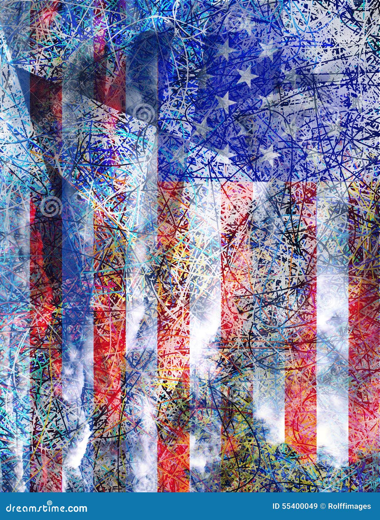 American Abstract stock illustration. Illustration of banner - 55400049