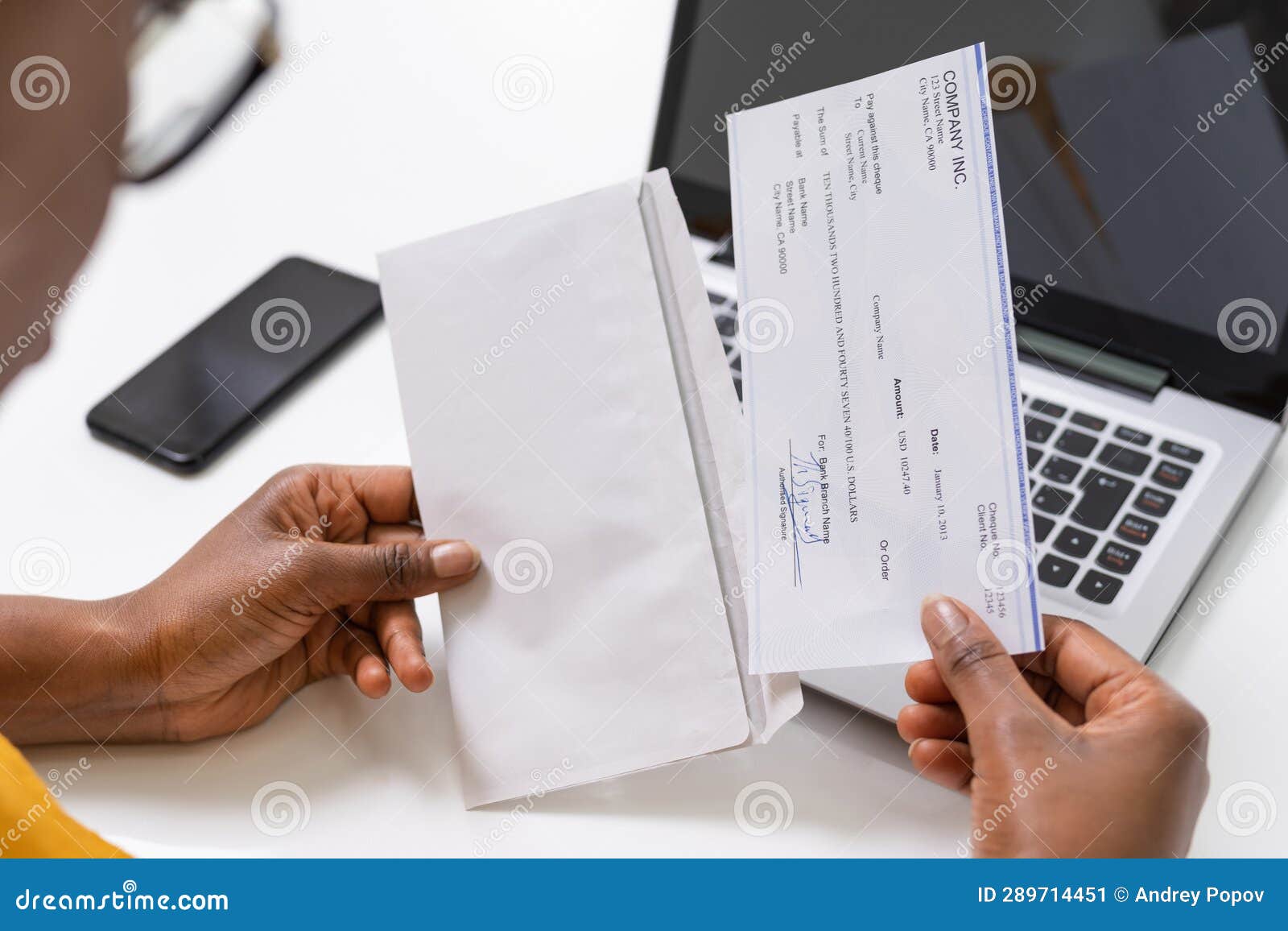 American African Holding Paycheck Stock Image - Image of paycheck ...