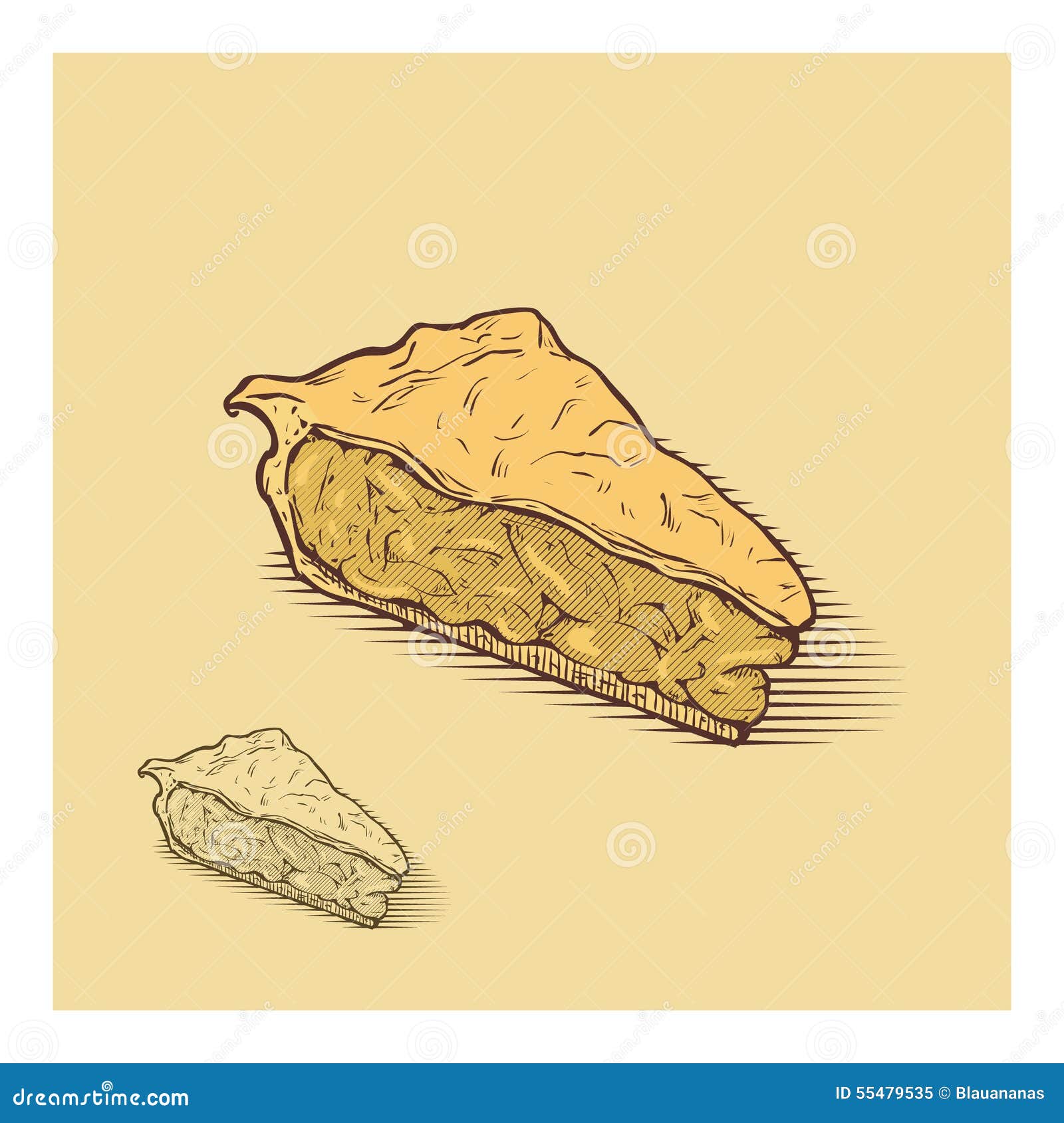 American apple pie stock vector. Illustration of crust - 55479535