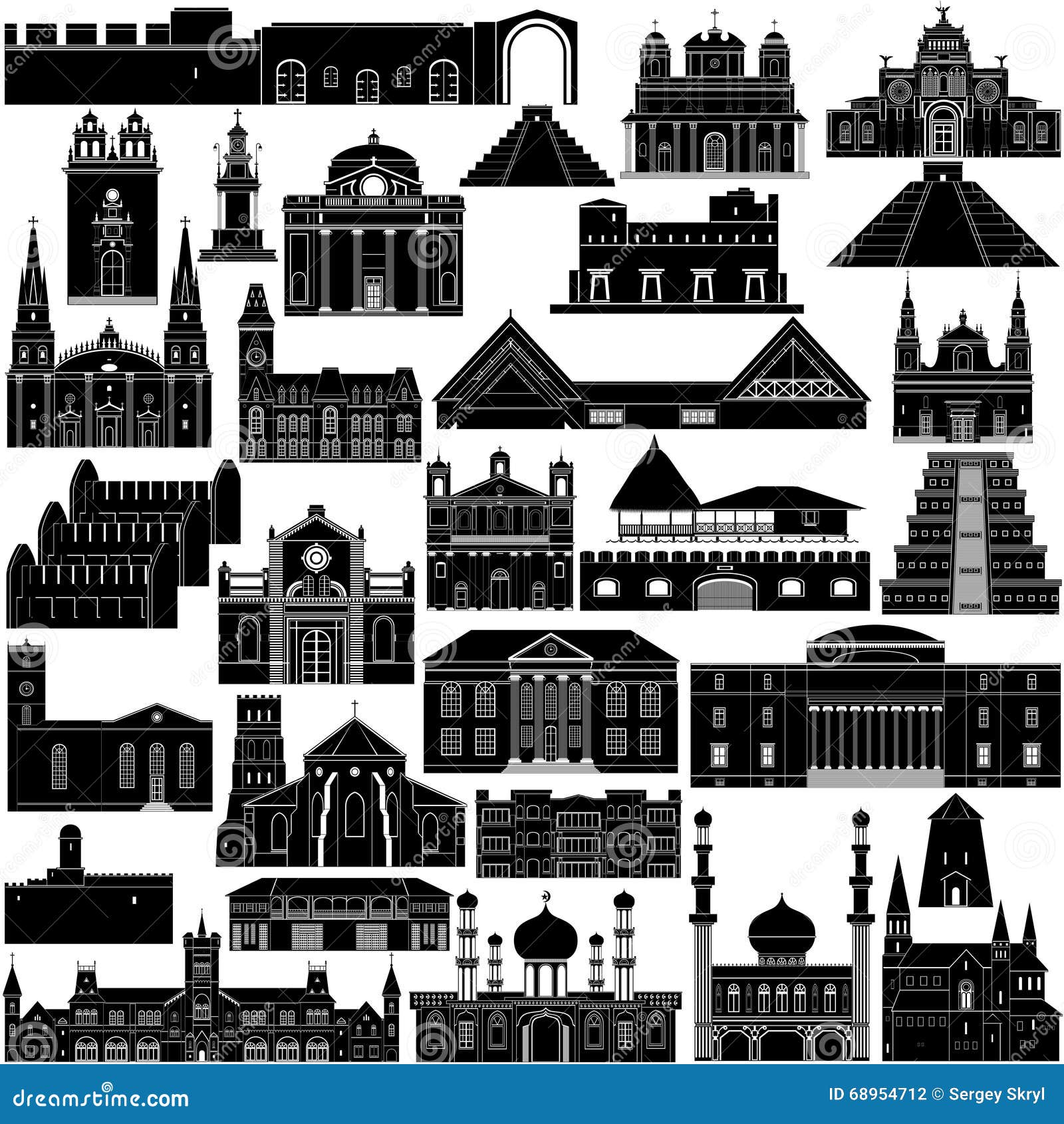 American Architecture-10 stock vector. Illustration of abstraction ...
